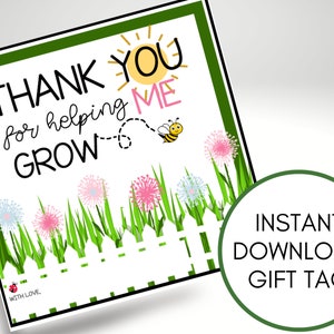 Teacher Appreciation Gift Tags, Printable Gift Tags, Thank You for ...