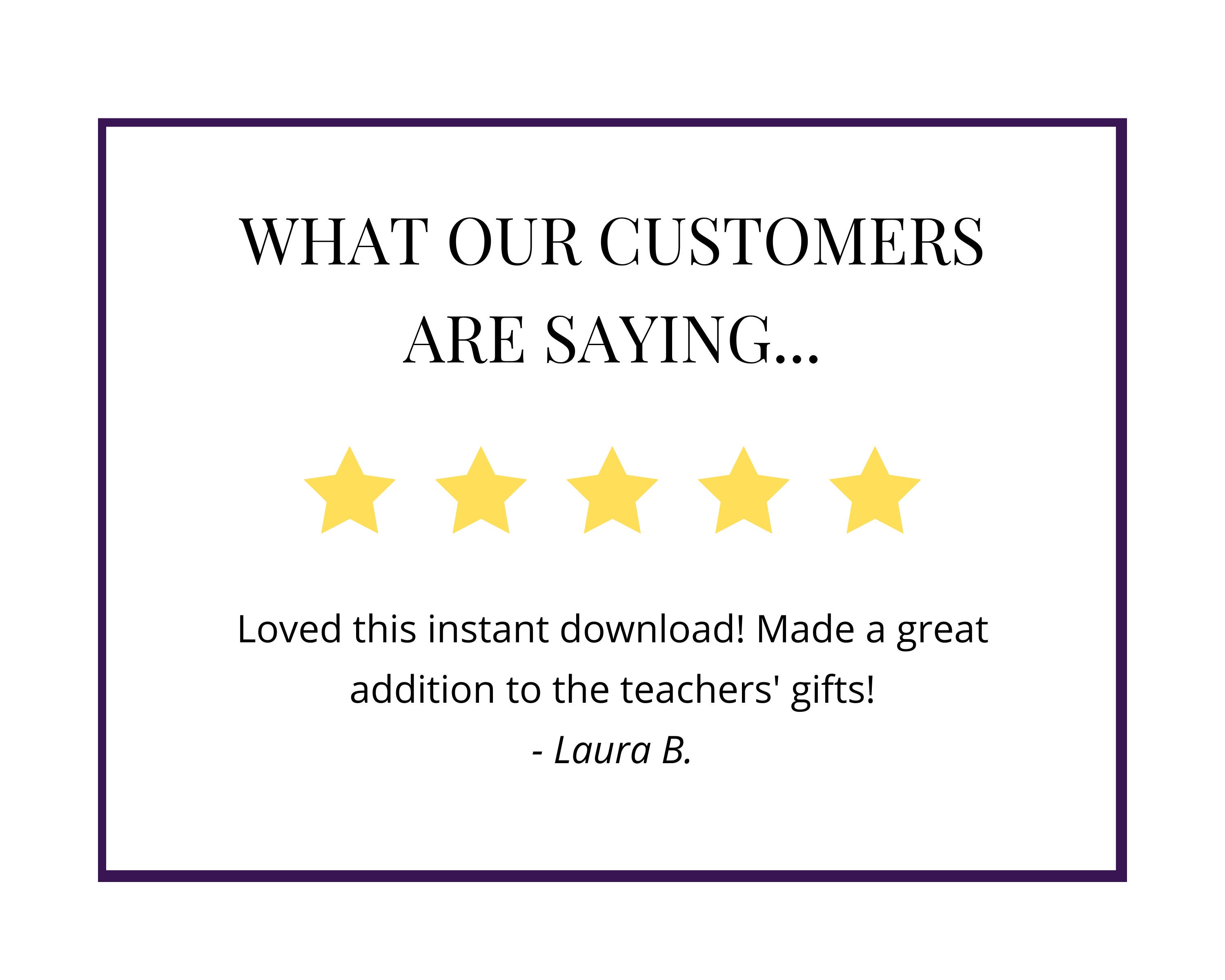 End of Year Teacher Gift Printable Teacher Gift Hand Print, Last Day of ...