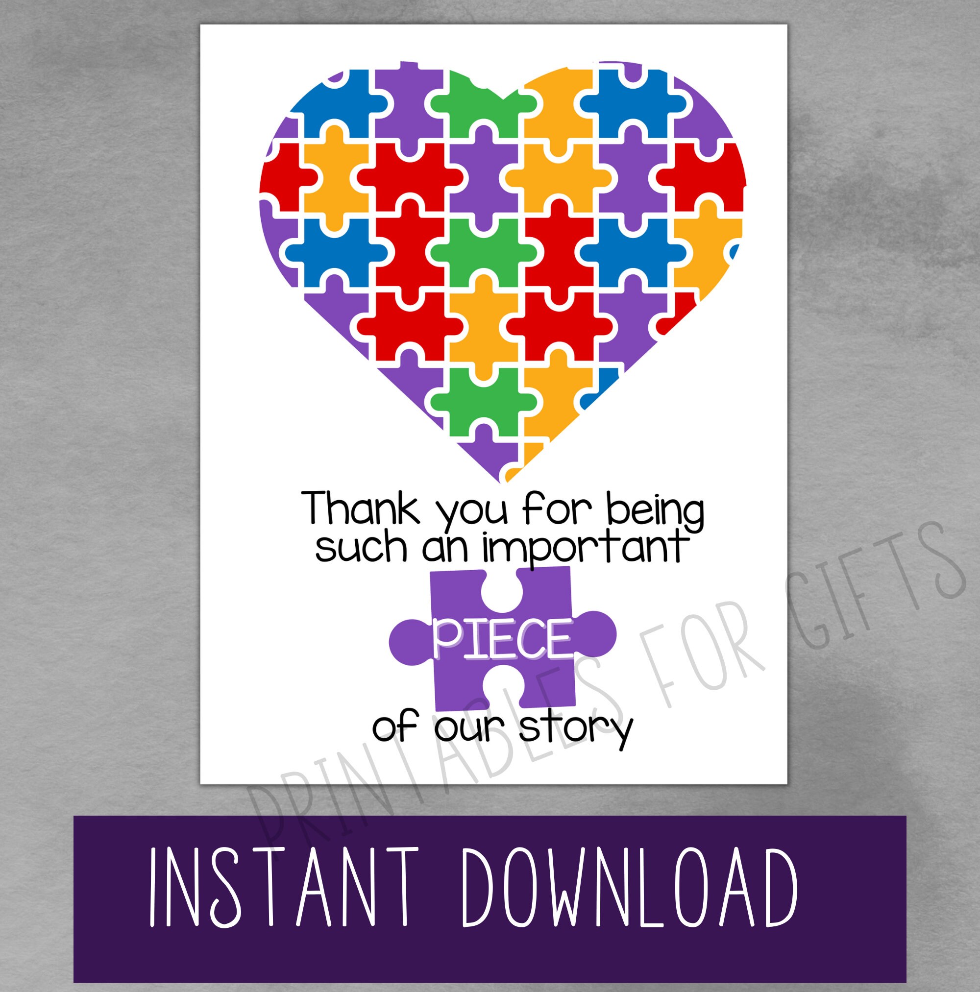 Printable Teacher Gift From Class, Teacher Appreciation Week Printable ...
