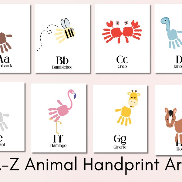 Handprint Alphabet - Etsy