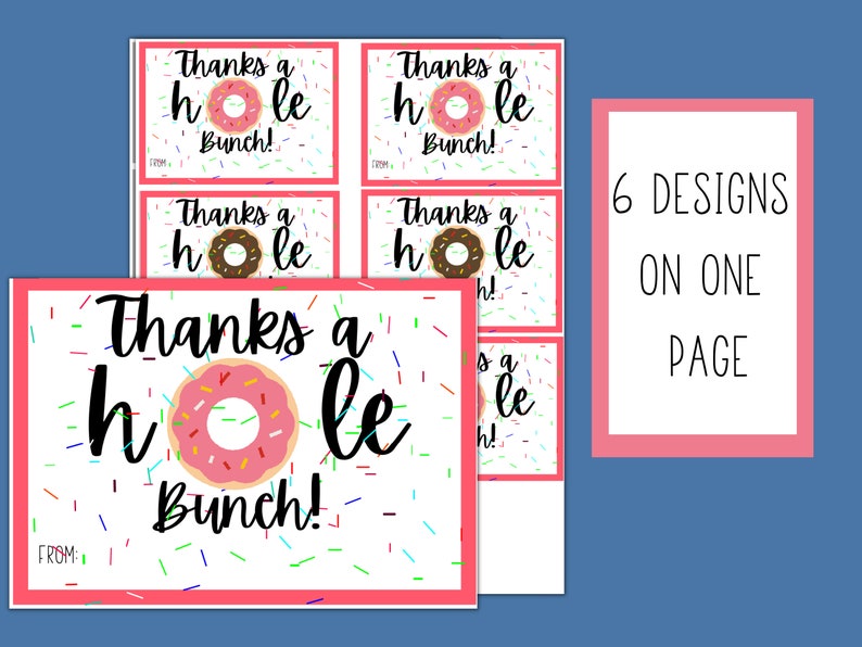 Donut Gift Tag Teacher Appreciation Weekprintable Teacher - Etsy