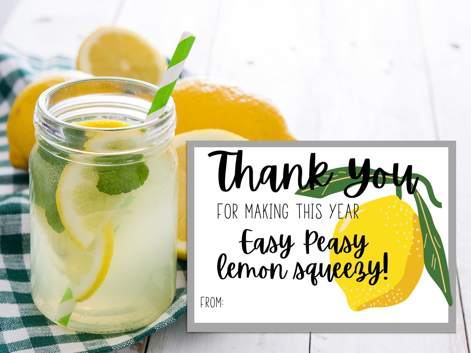 Lemon Gift Tag Teacher Appreciation Week Printable Teacher - Etsy