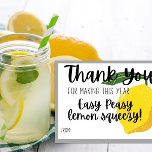 Lemon Gift Tag Teacher Appreciation Week Printable Teacher - Etsy