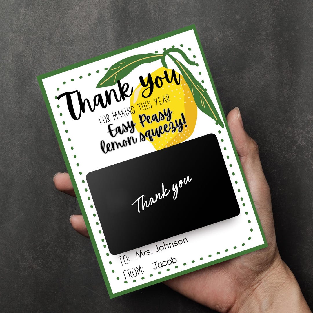 Lemon Gift Card Holder, Teacher Gift Idea, Teacher Appreciation ...
