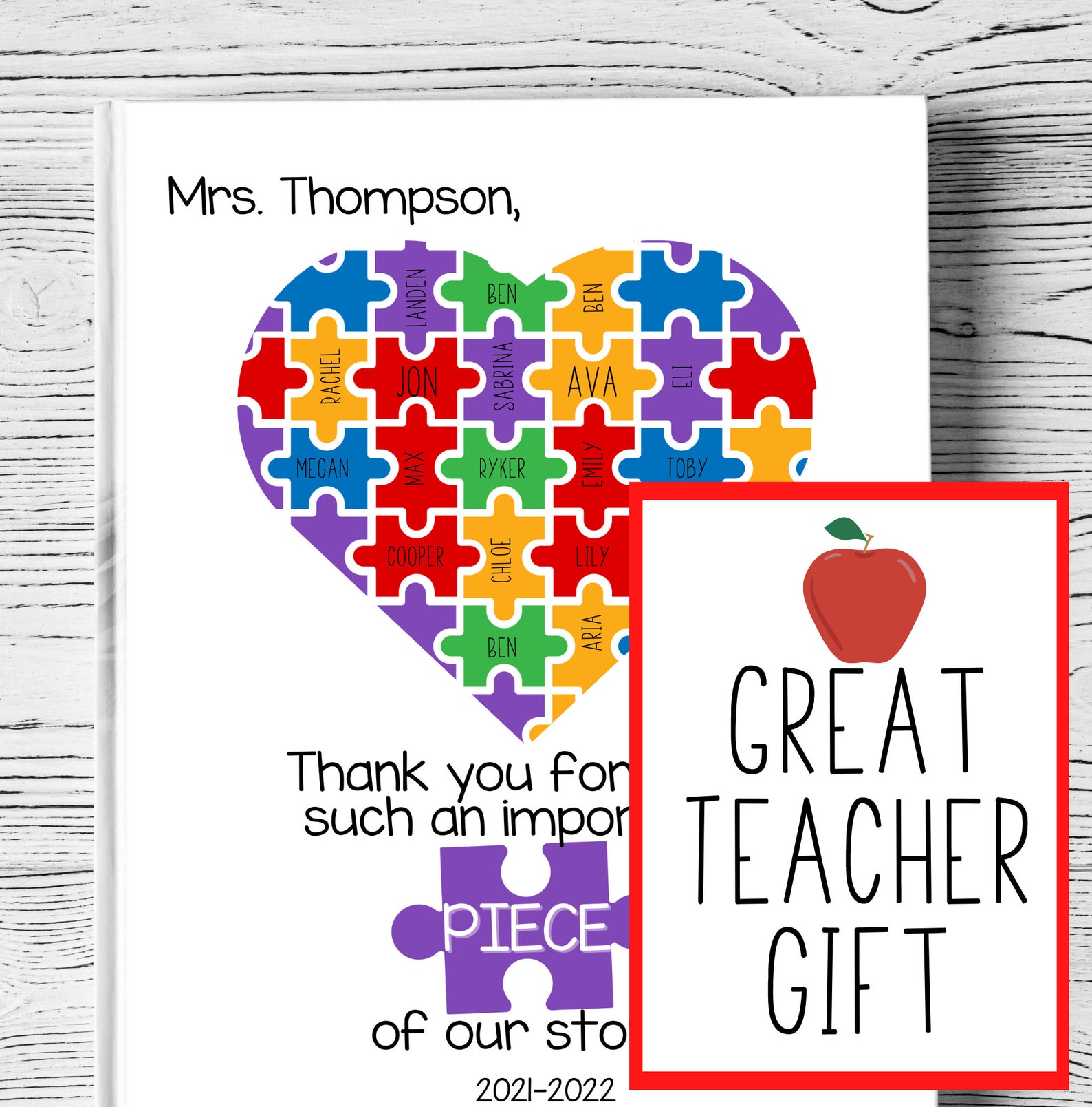 Printable Teacher Gift From Class, Teacher Appreciation Week Printable ...