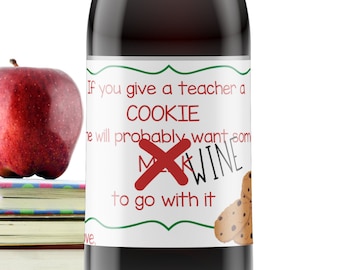 Teacher Appreciation Wine Bottle - Etsy