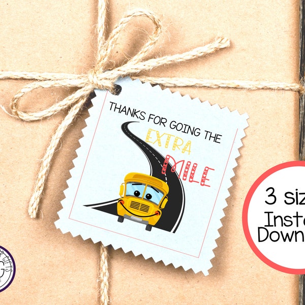 Printable Thank You Card for Bus Drivers - Etsy