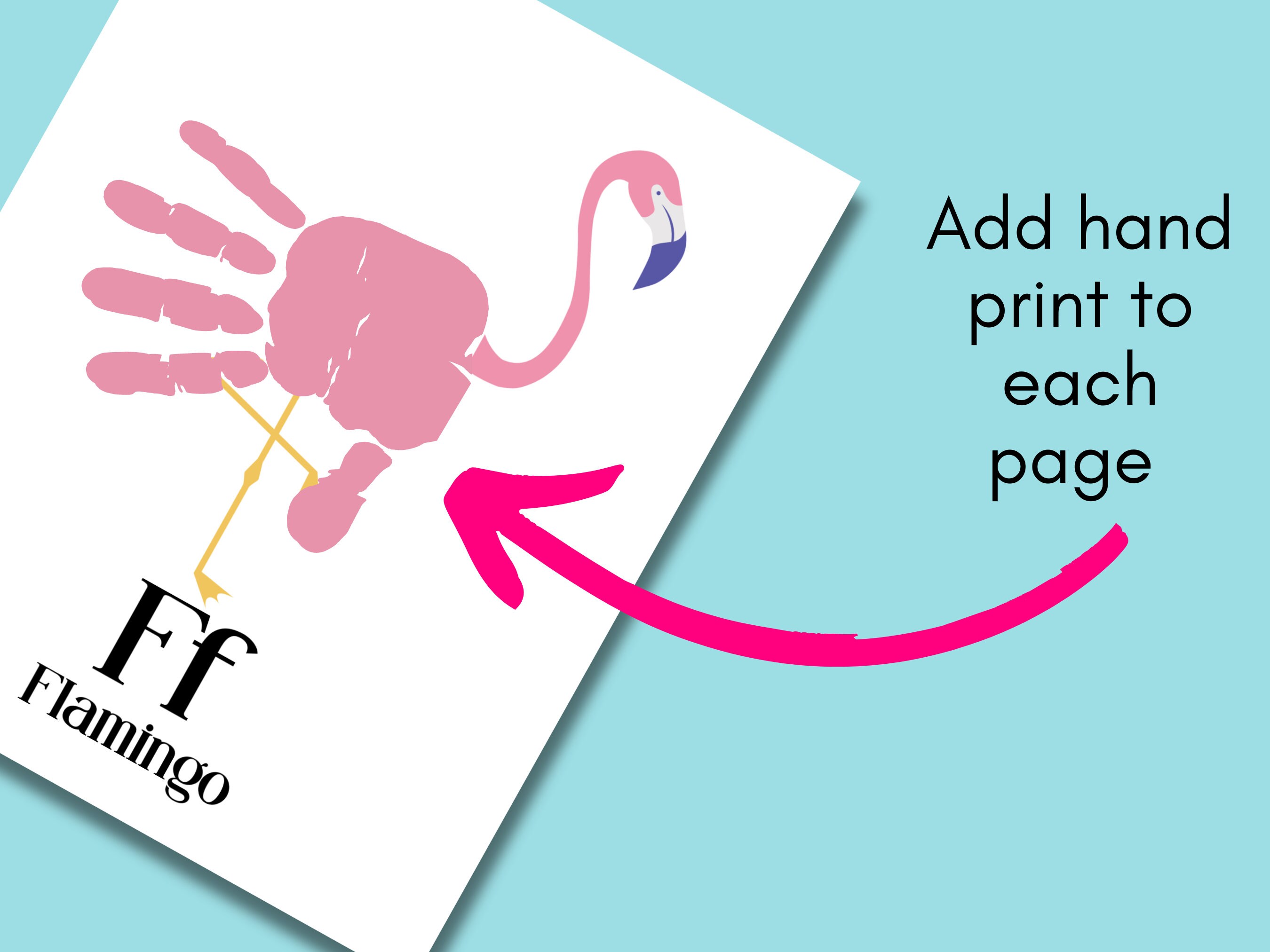 A-Z ABC Alphabet Handprint Craft Art Printable Hand Print - Etsy