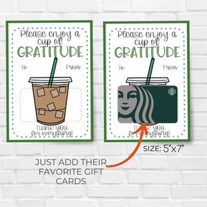 Teacher Appreciation Gift Idea, Thank You Card Bundle, Set of 5 Coffee ...