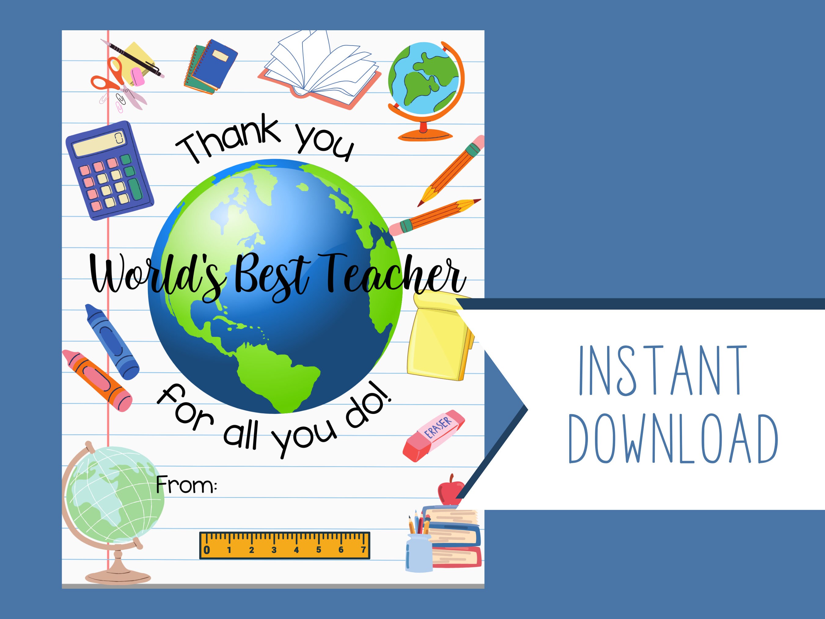 Teacher Appreciation Flyer, Printable Teacher Thank You Gift, End of ...