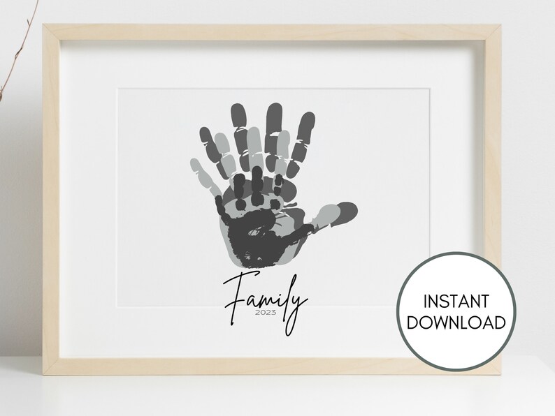 Printable Family Handprint Art Gift Craft for Family Family - Etsy