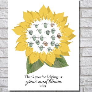 Teacher Gift, Fingerprint Art, Keepsake From Student, Thank You ...