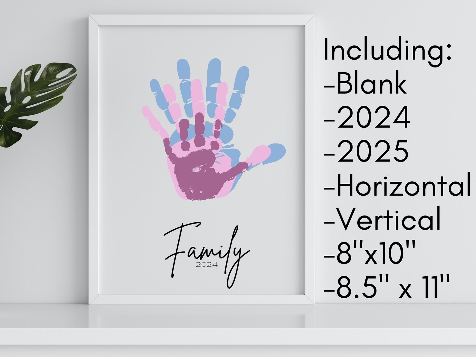 Printable Family Handprint Art Gift Craft for Family, Family Keepsake ...