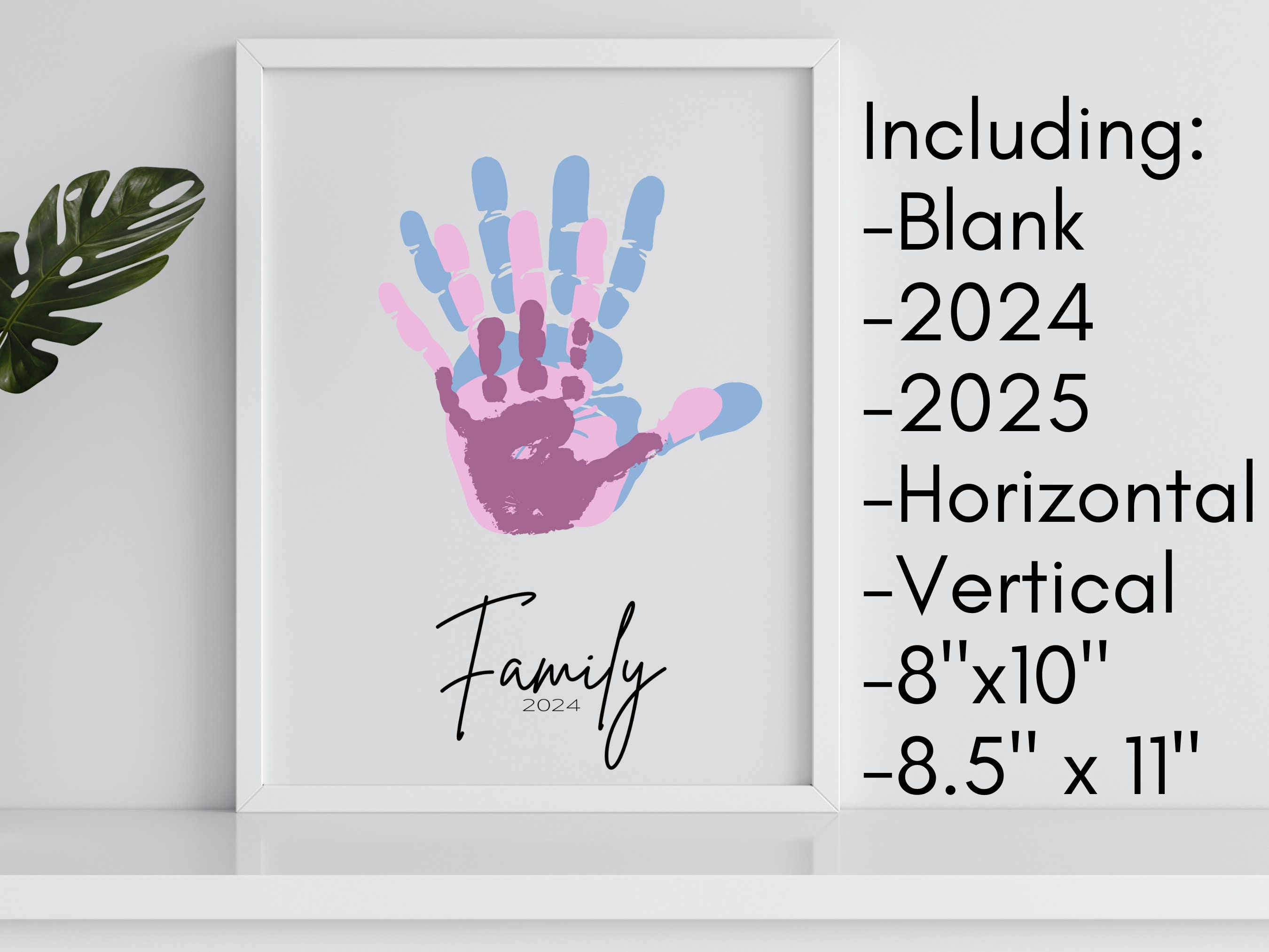 Printable Family Handprint Art Gift Craft for Family, Family Keepsake ...