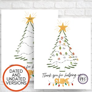 Teacher Christmas Gift Idea Printable Teacher Gift, Fingerprint Art ...