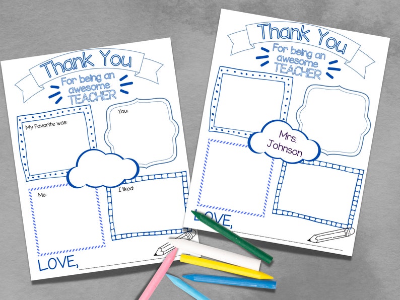 Teacher Appreciation Printable Fill in the Blank Teacher Gift - Etsy