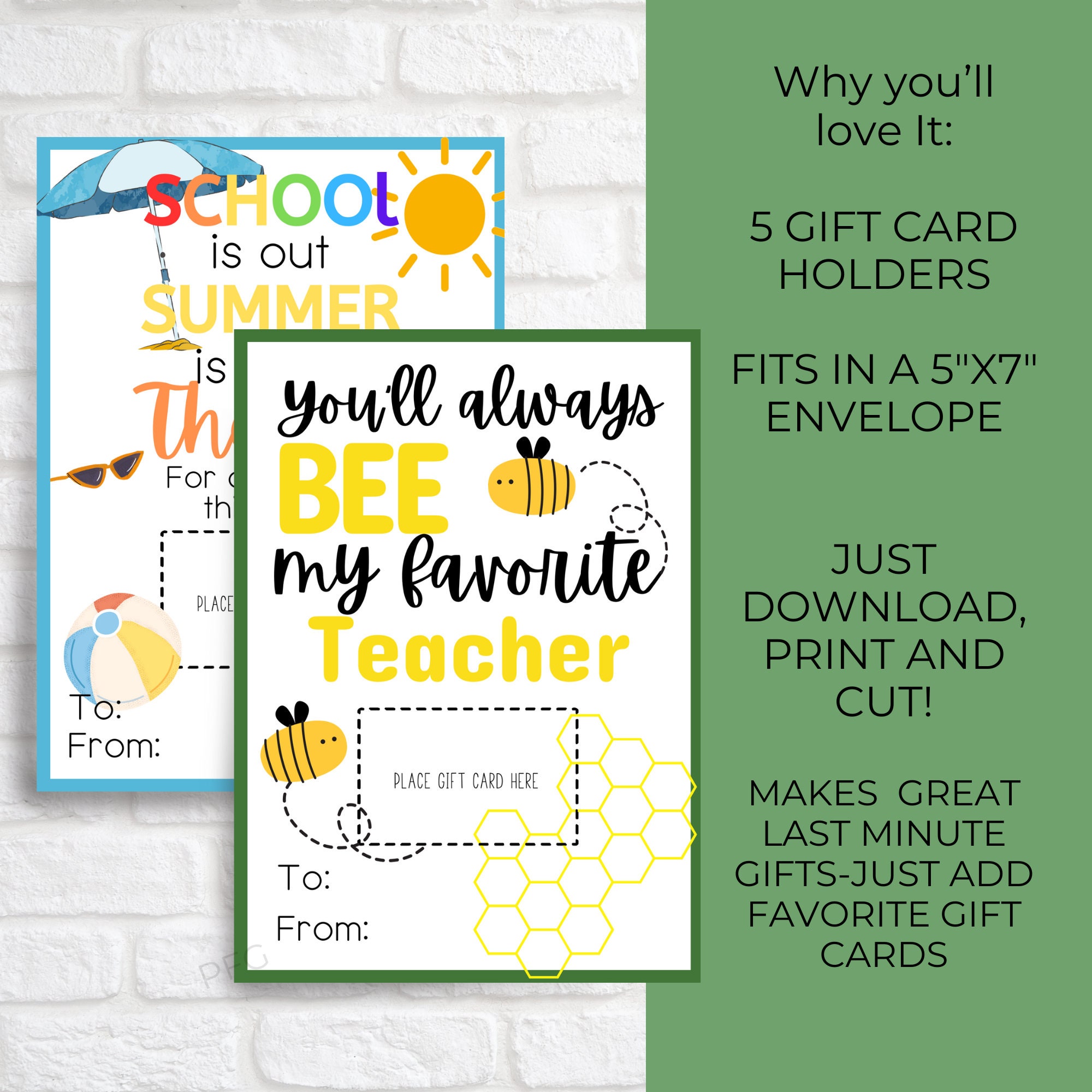 Teacher Appreciation Gift Idea, Thank You Card Bundle, Set of 5 Coffee ...