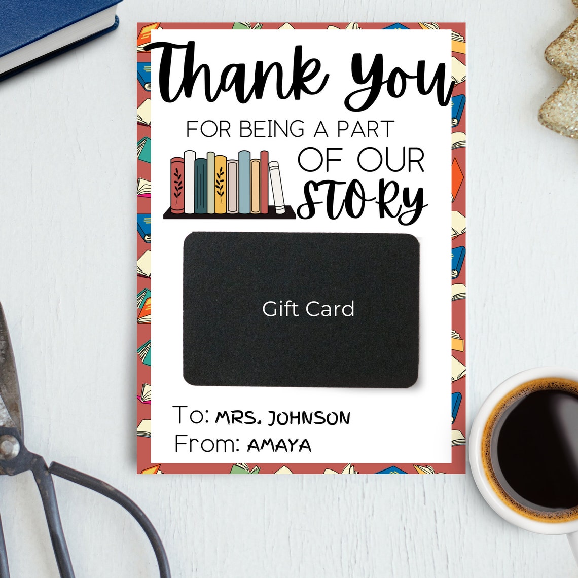 Printable Teacher Appreciation Week Gift Card Holder, Thank You Gift ...