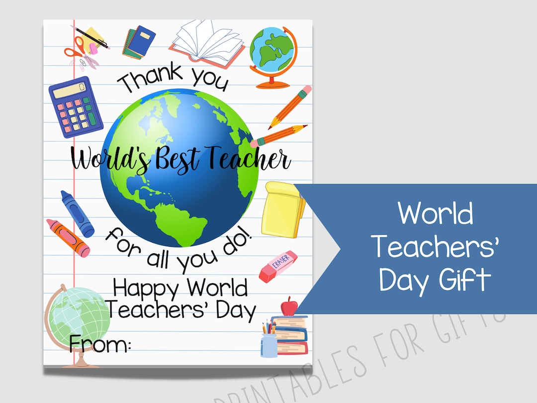 World Teachers Day, Teacher Appreciation Flyer, Printable Teacher Thank ...