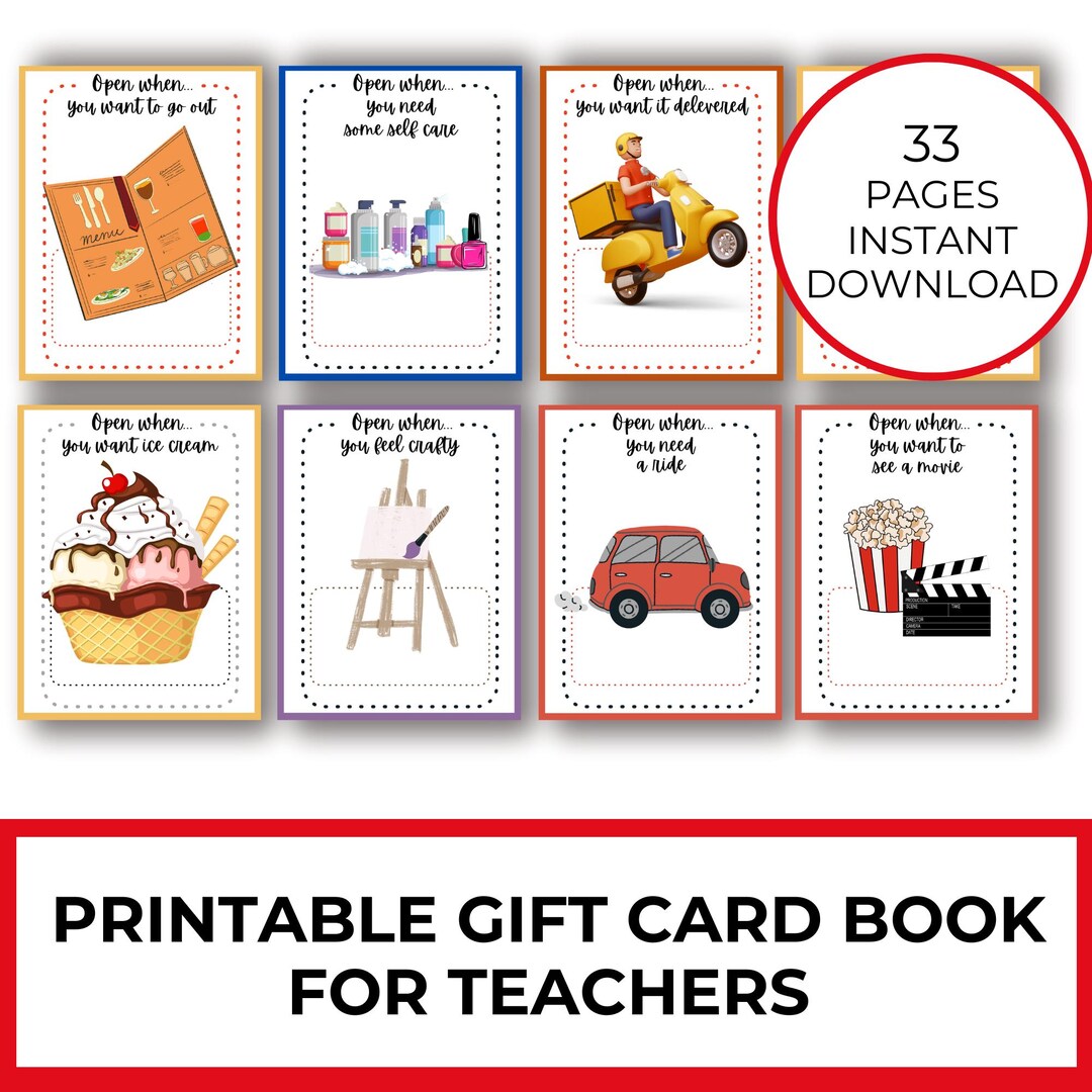 End of the Year Teacher Appreciation Gift Card Holders, Teacher Thank ...