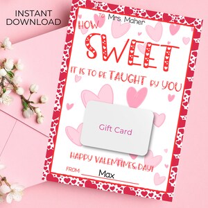 Printable Valentine's Day Gift Card Holder, Teacher Gift, Thank You ...