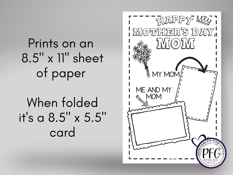 Mother's Day Card, Printable Gift Idea for Mother's Day, Fill in the ...