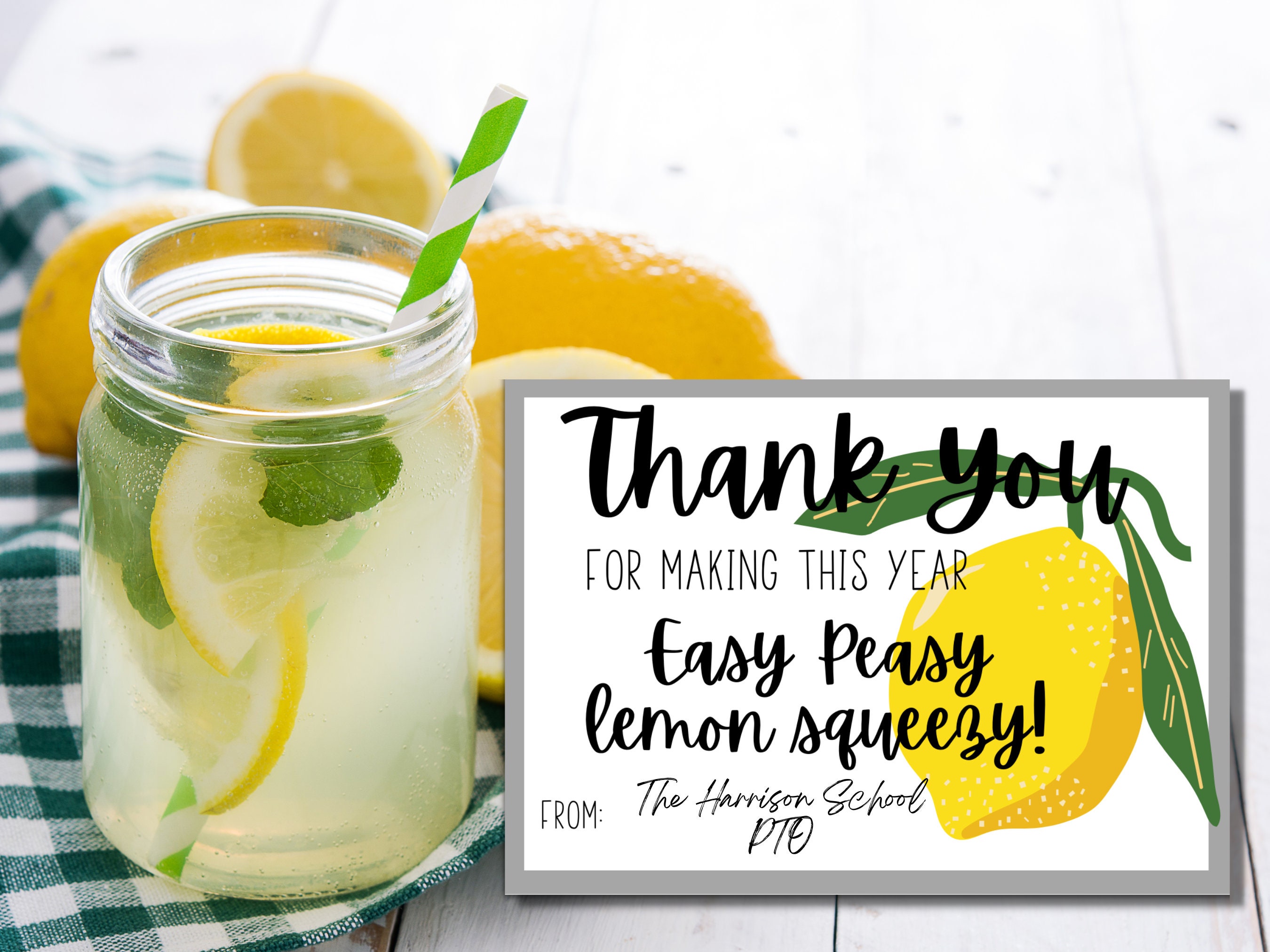 Teacher Appreciation Week Printable, Lemon Gift Tag, Teacher Thank You ...