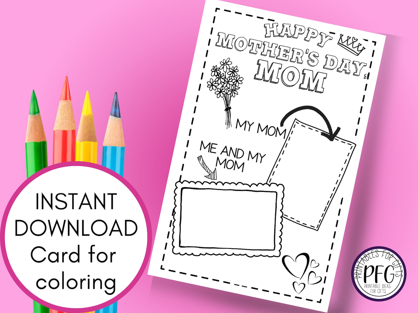 Mother's Day Card, Printable Gift Idea for Mother's Day, Fill in the ...
