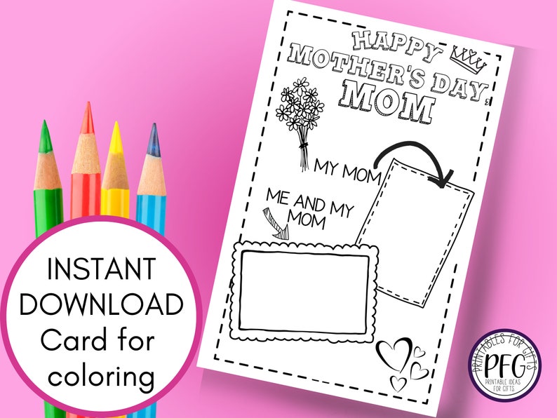 Mother's Day Card, Printable Gift Idea for Mother's Day, Fill in the ...