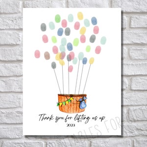 End of the Year Gift From Class Printable Teacher Gift, Fingerprint Art ...