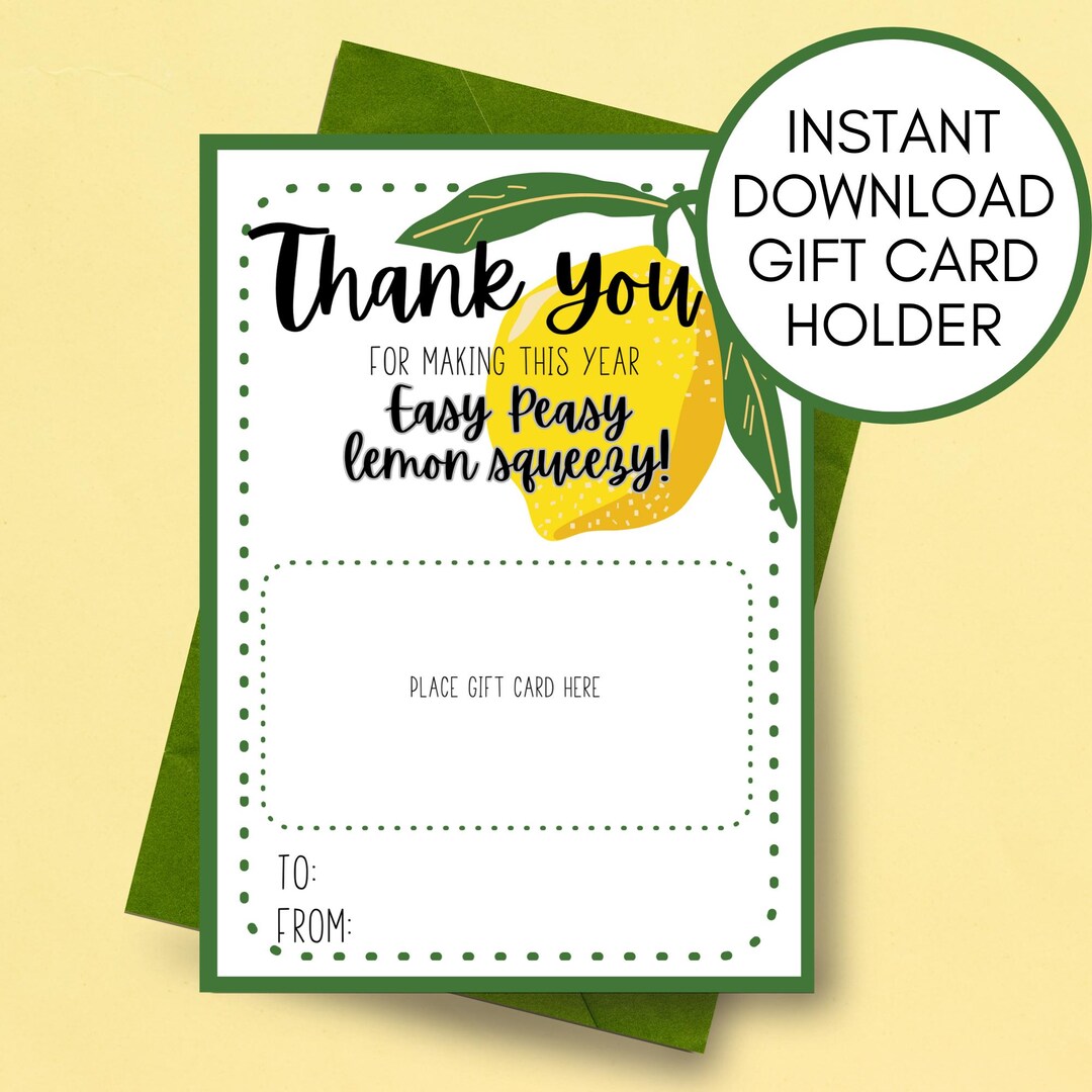 Teacher Gift Card Holder, Teacher Appreciation Idea, End of the Year ...