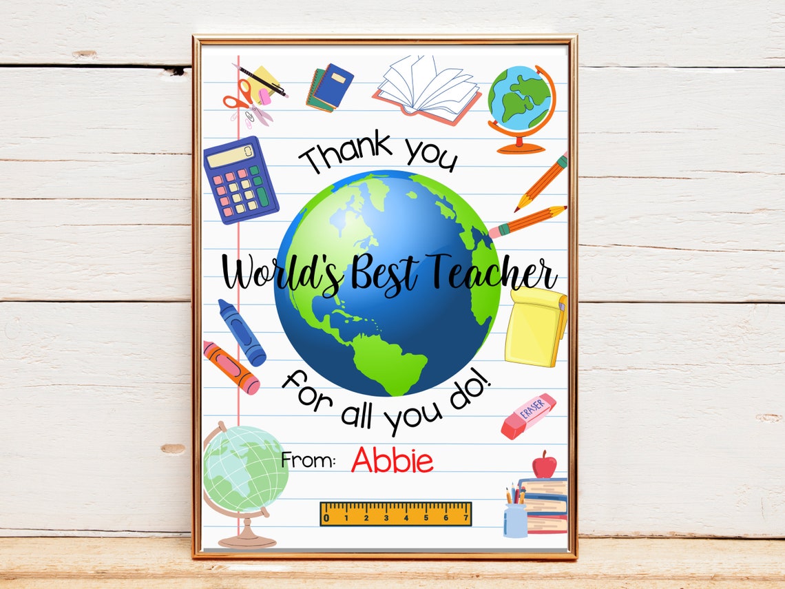 Teacher Appreciation Flyer Printable Teacher Thank You Gift - Etsy