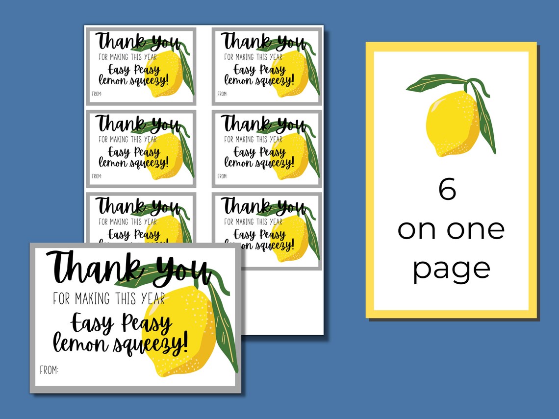 Teacher Appreciation Week Printable, Lemon Gift Tag, Teacher Thank You ...
