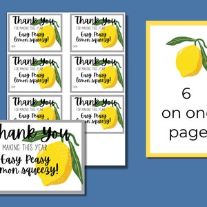 Teacher Appreciation Week Printable, Lemon Gift Tag, Teacher Thank You ...