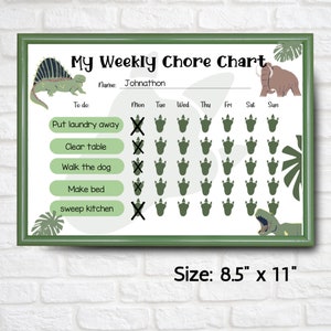 Chore Chart for Kids Printable, Responsibility Chart for Kids, Chore ...