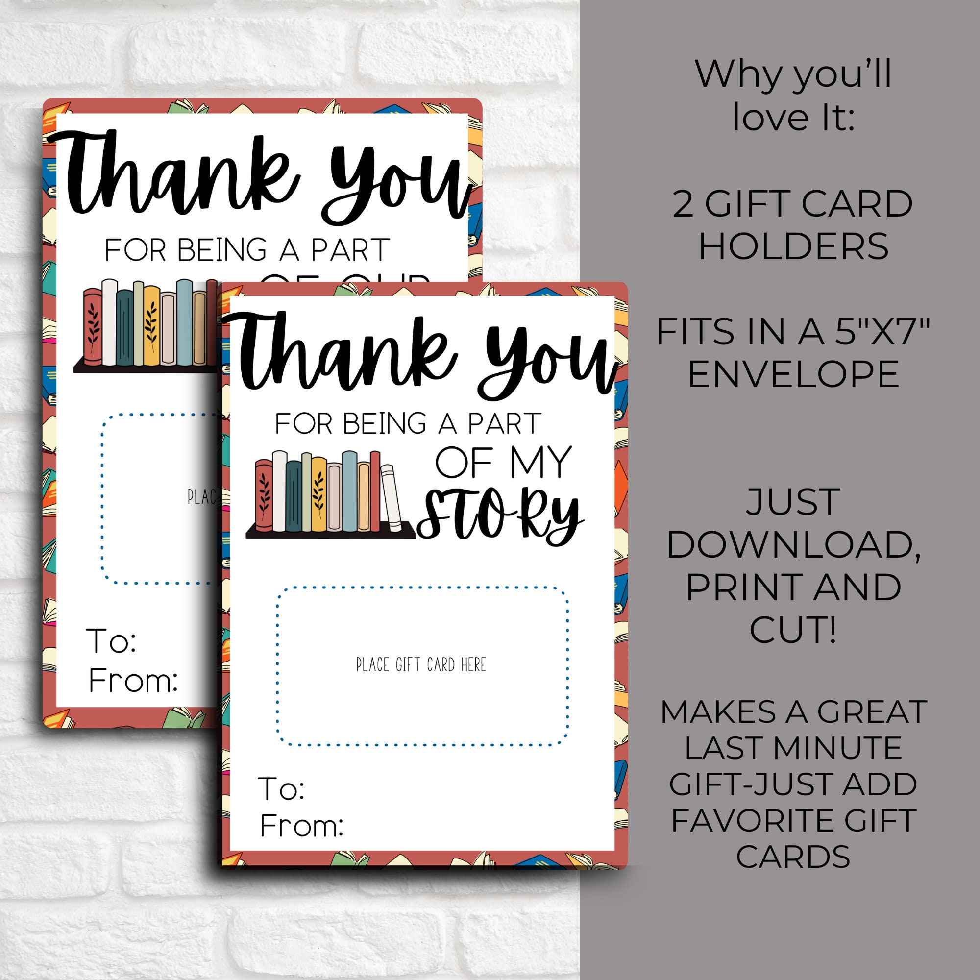 Printable Teacher Appreciation Week Gift Card Holder, Thank You Gift ...