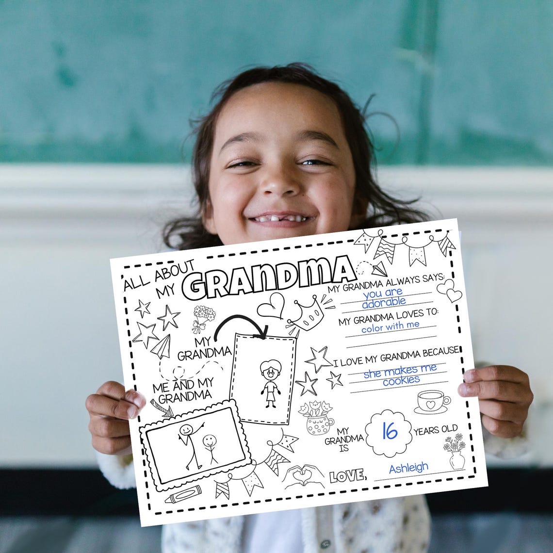 Family Activity Coloring Pages, Kids Printable Journal, About Me ...