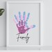 Printable Family Handprint Art Gift Craft for Family, Family Keepsake ...