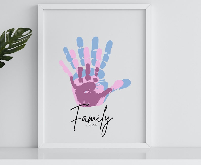 Printable Family Handprint Art Gift Craft for Family, Family Keepsake ...