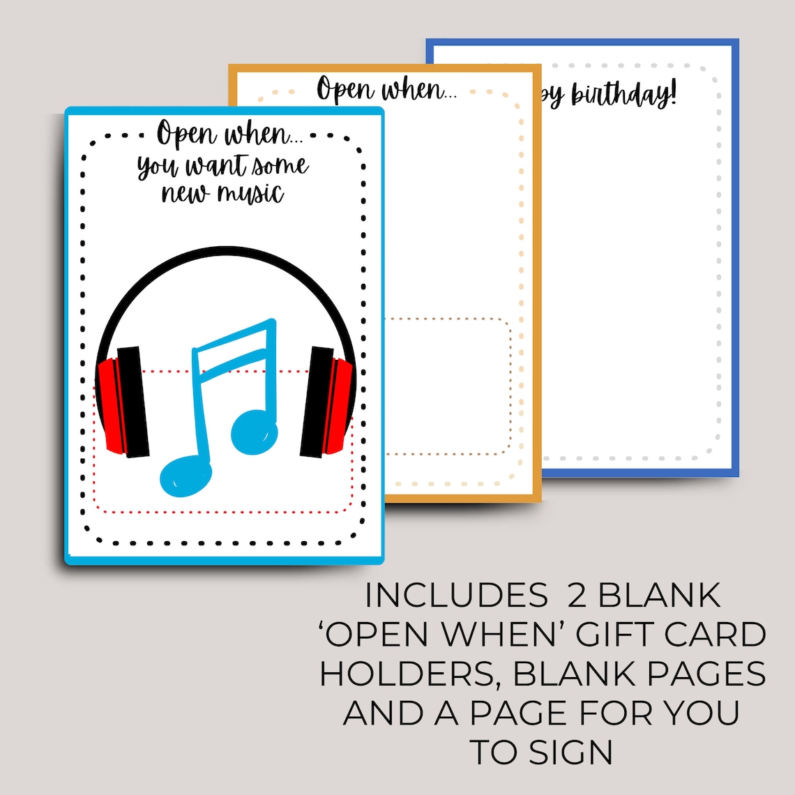 Gift for Teenager, Printable Birthday Gift Card Book, Tween Gift Card ...