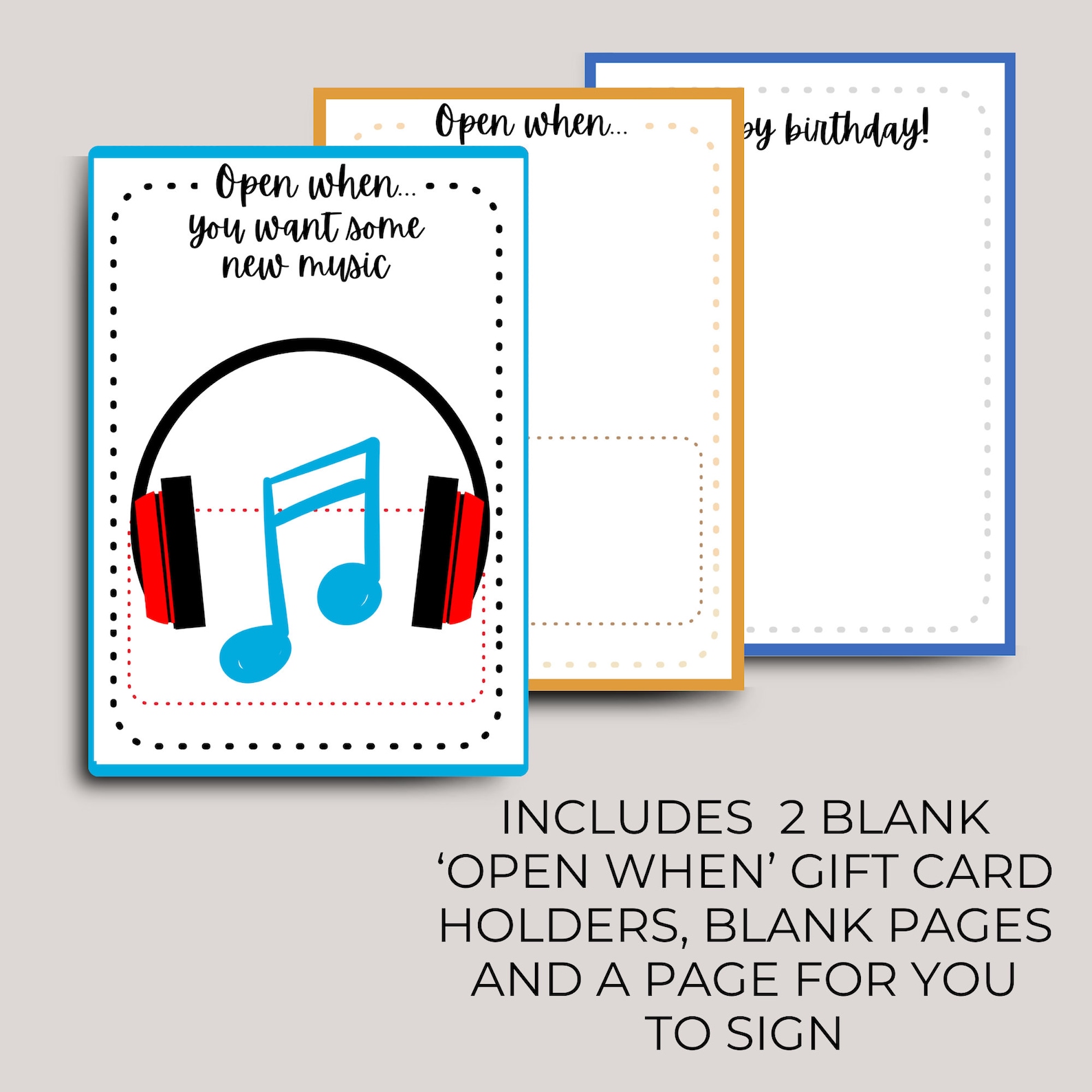 Gift for Teenager, Printable Birthday Gift Card Book, Tween Gift Card ...