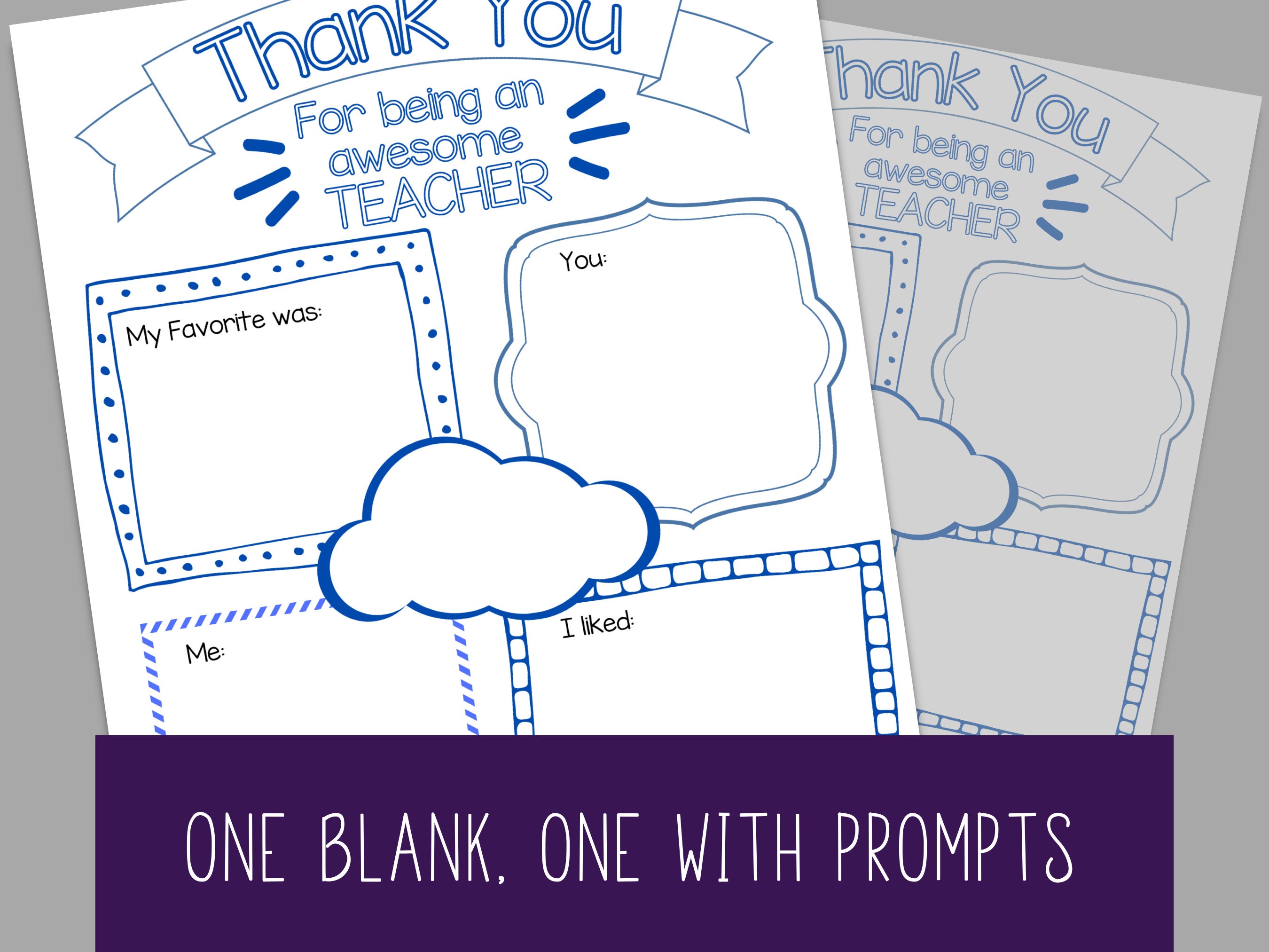Teacher Appreciation Printable Fill in the Blank Teacher Gift - Etsy