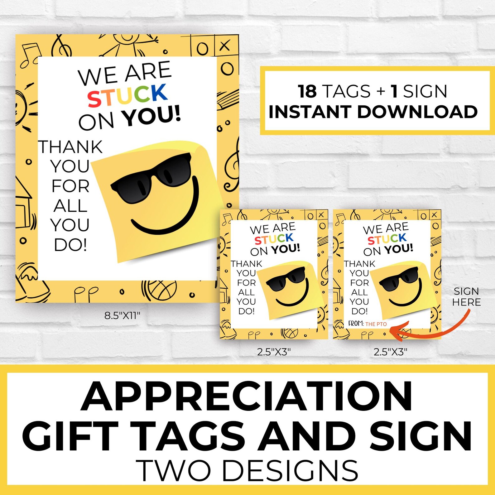 Staff Appreciation, Teacher Appreciation Week Printable Gift Tags ...