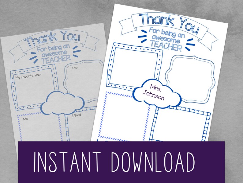 Teacher Appreciation Printable Fill in the Blank Teacher Gift - Etsy