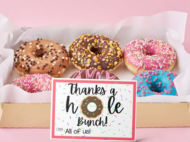 Donut Gift Tag Teacher Appreciation Weekprintable Teacher - Etsy