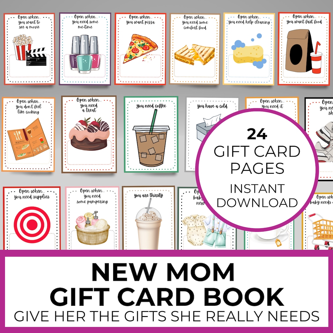 New Mom Gift, Baby Shower Gift, Gift Card Book, First Time Mom ...
