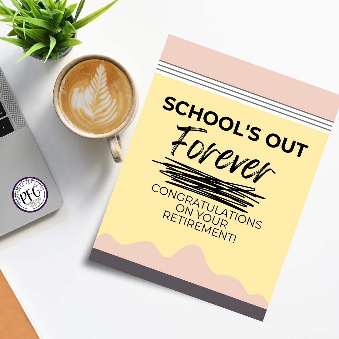 Gift for Retirement, Printable Teacher Gift, Gift for Retired Teacher ...
