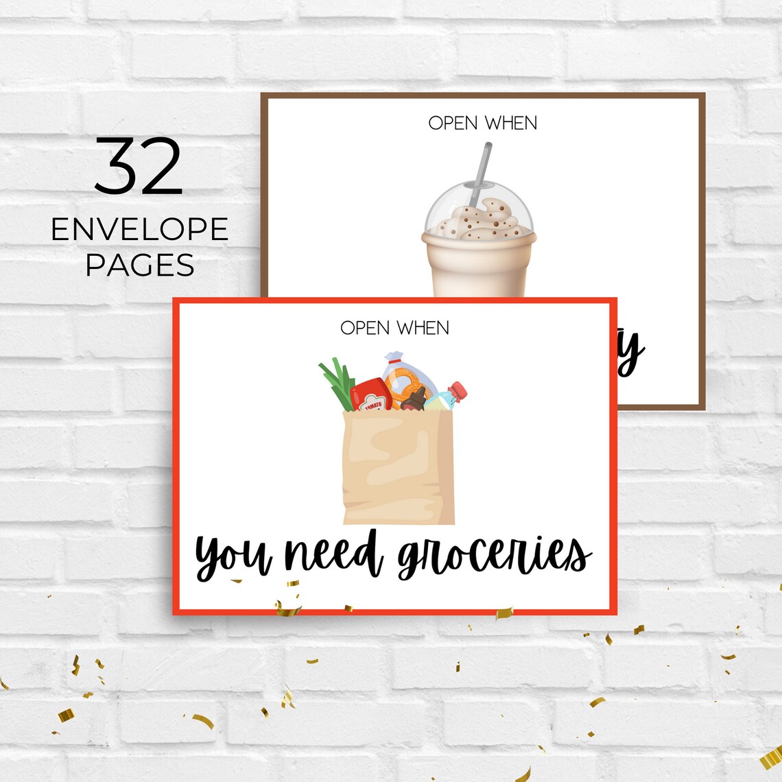 Open When Envelopes, College Student, Printable Tags, Care Package for ...