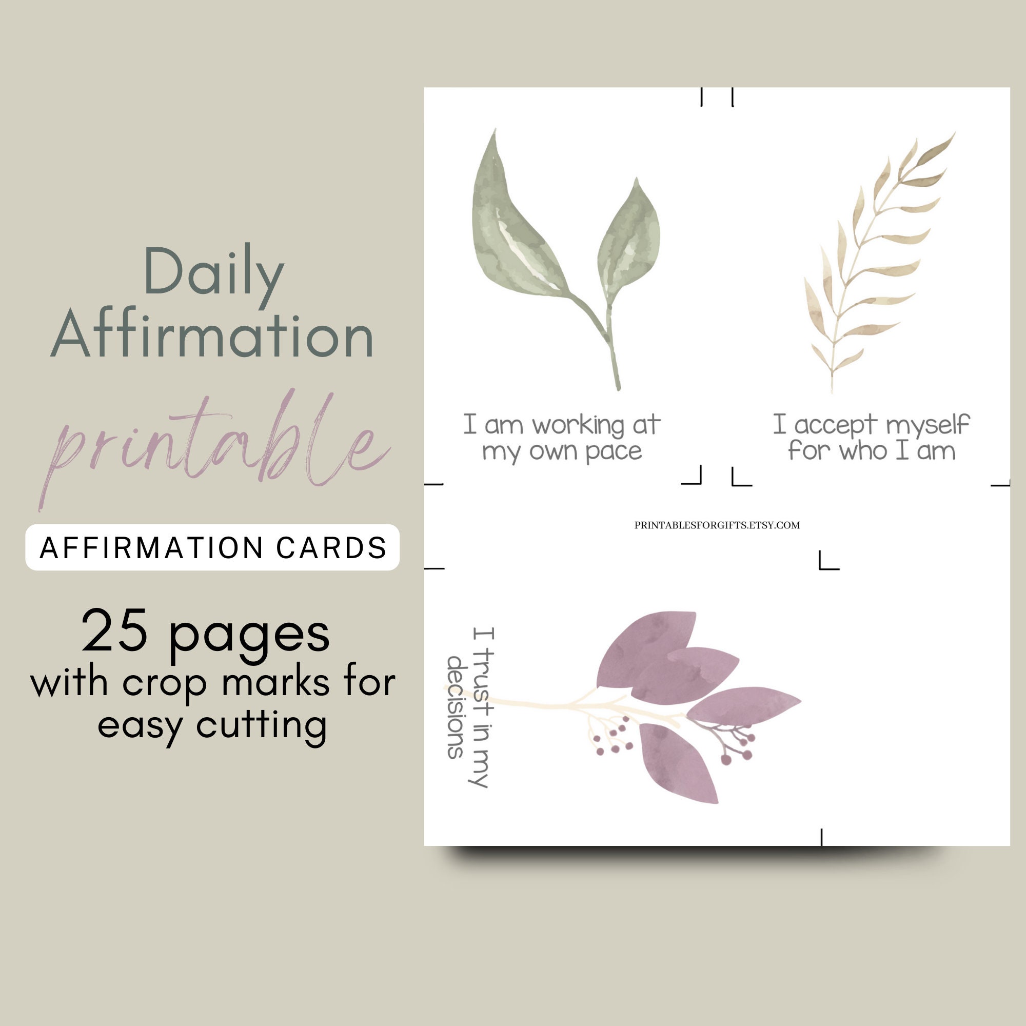 Affirmation Cards for Kids, Printable Daily Motivation for Children ...