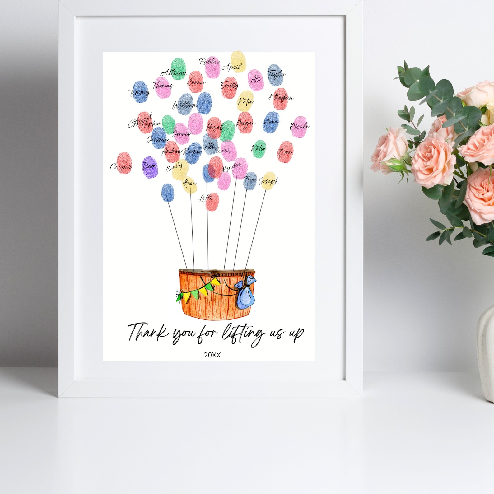 End of the Year Gift From Class Printable Teacher Gift, Fingerprint Art ...